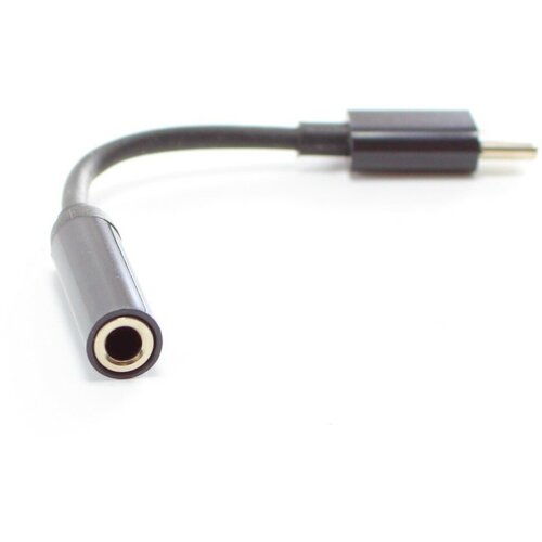 Переходник штекер USB Type-C - гнездо для наушников 3,5 (10см) (Пассивный) Черный