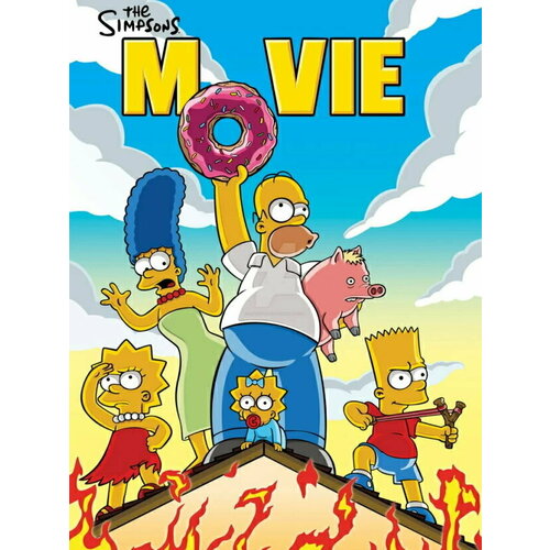 Плакат, постер на бумаге Simpsons: Movie/Симпсоны: Фильм/комиксы/мультфильмы. Размер 21 х 30 см