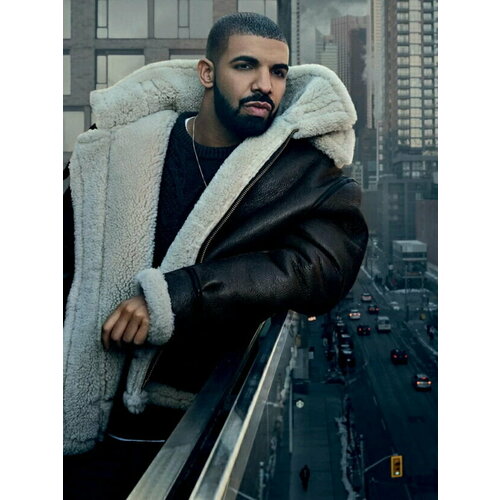 Плакат, постер на бумаге Drake/Дрейк/музыкальные/поп исполнитель/артист/поп-звезда/группа. Размер 21 х 30 см
