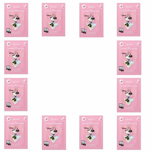 JMSolution Маска тканевая с экстрактом граната, Disney Collection Selfie Nourishing Pomegranate Mask, 30 мл, 12 шт
