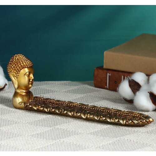 Подставка для благовоний "Голова Будды", золото