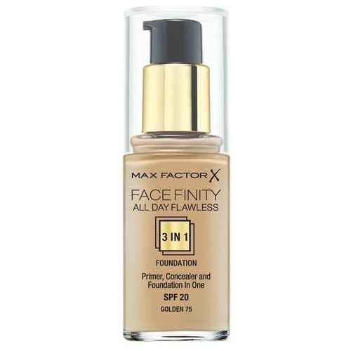 Max Factor Тональная эмульсия Facefinity All Day Flawless 3-in-1, SPF 20, 30 мл/100 г, оттенок: 75 Golden