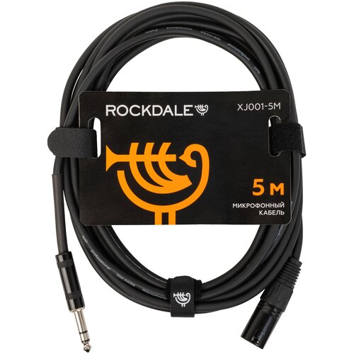 Микрофонный кабель XLR x jack ROCKDALE XJ001-5M (5 метров)