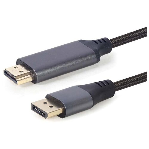 Кабель Cablexpert DisplayPort->HDMI , 4K, 1.8м, 20M/19M, черный, экран, пакет