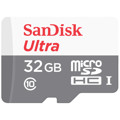 Карта памяти SanDisk microSDHC 32 ГБ Class 10, V10, A1, UHS-I, R 100 МБ/с, адаптер на SD, 1 шт., черный