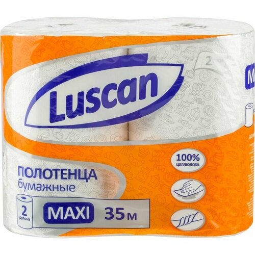 Luscan Бумажные полотенца Maxi 2 слоя, 2 рулона