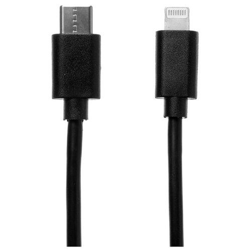 Кабель Luazon USB Type-C - Lightning, 1 м, черный