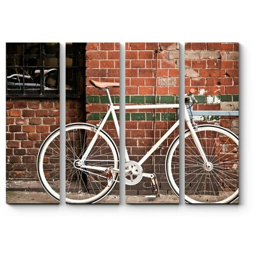 Модульная картина Ретро-стильный велоспорт в городе180x135