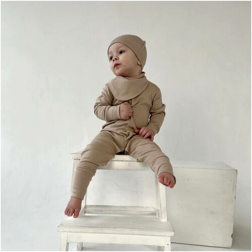 Комбинезон ALARYSPEOPLE для малышей "Моно", открытая стопа, размер 74, бежевый
