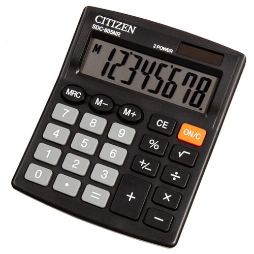 Калькулятор бухгалтерский CITIZEN SDC-805NR, черный