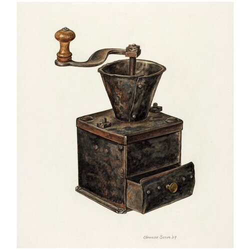 Постер / Плакат / Картина Старинная кофейная мельница 40х50 см в подарочном тубусе