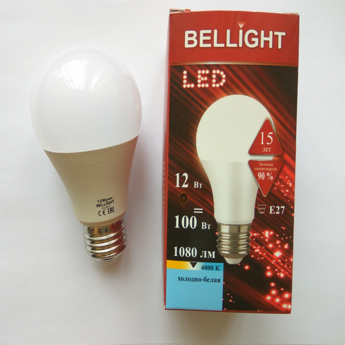 Лампа светодиодная LED A65 220V/20W/E27 1600Lm 4000К | код 88297798 | BELLIGHT (4шт. в упак.)