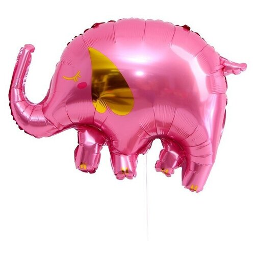 Шар фольгированный 24"Слон", розовый
