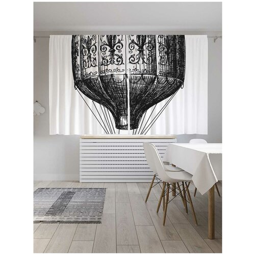 Классические шторы JoyArty "Пустой воздушный шар", серия Oxford DeLux, 2 полотна 145x180 см
