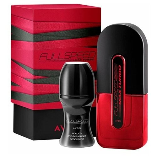 Avon Набор Full Speed Max Turbo для него (Туалетная вода 75 мл • Дезодорант с шариковым аппликатором 50 мл)