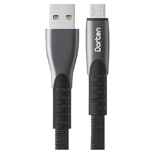 Кабель USB - micro USB Dorten 1м Flat Series черный