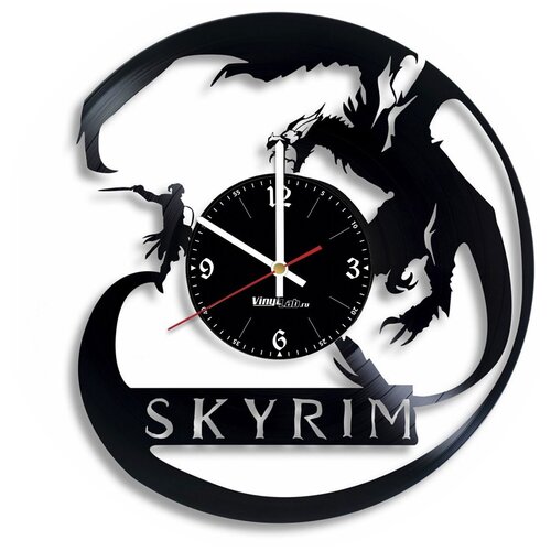 Часы из виниловой пластинки (c) VinylLab Skyrim