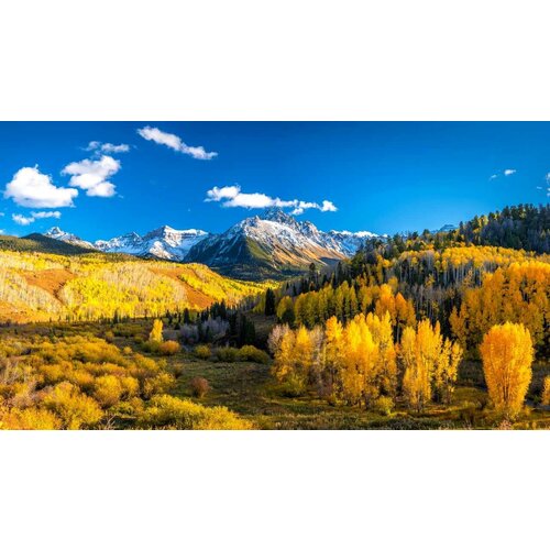 Картина на холсте 60x110 Альянс Лес "США панорамная гора Mount" на подрамнике / интерьер/ декор
