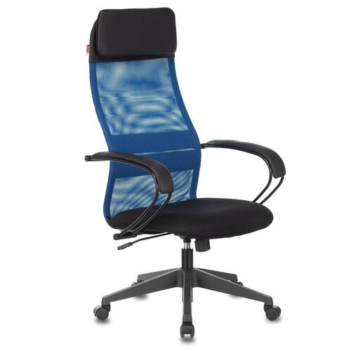 Компьютерное кресло EasyChair 655 для руководителя, обивка: текстиль, цвет: черный/синий
