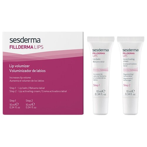 SesDerma Набор бальзам для губ мгновенного действия и крем-активатор Fillderma lips