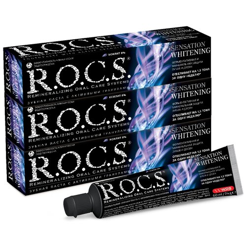 R.O.C.S. 08-01-159 З/п "рокс Сенсационное отбеливание", 74 гр, шт 3