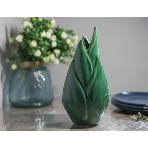 Дизайнерская керамическая ваза нуова вита, 26 см, EDG 014838-86