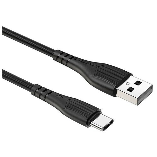 Кабель Borofone BX37, Type-C - USB, 3 А, 1 м, PVC оплётка, чёрный