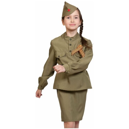 Карнавальный костюм «Солдаточка», рост 122-128 см