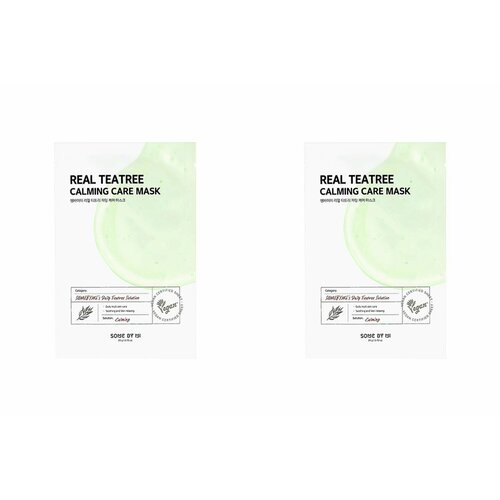 Some By Mi Тканевая маска с экстрактом чайного дерева, Some By Mi Real Teatree Calming Care Mask, 20 г, 2 шт