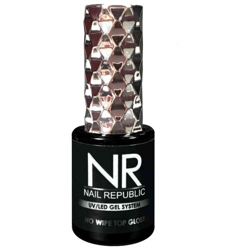 Nail Republic Верхнее покрытие No Wipe Top Gloss, прозрачный, 10 мл