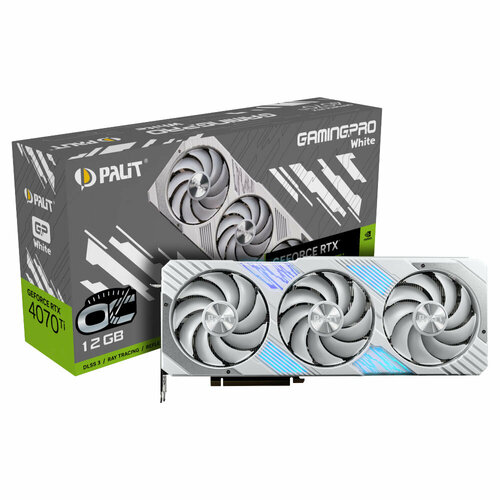 Видеокарта PALIT RTX4070Ti GAMINGPRO WHITE OC 12GB (NED407TV19K9-1043W)