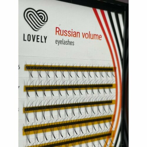 Ресницы Lovely "Russian volume" 3D mix D 0.10 6-12mm (12 линий)