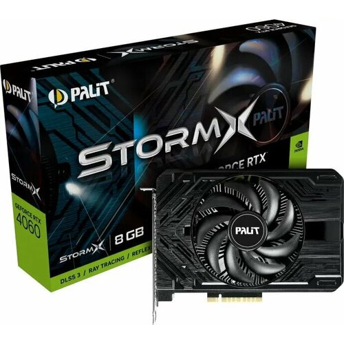 Видеокарта Palit NVIDIA GeForce RTX 4060 RTX4060 STORMX 8ГБ StormX, GDDR6