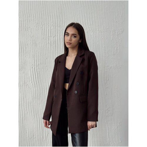 Пиджак , размер 44, коричневый