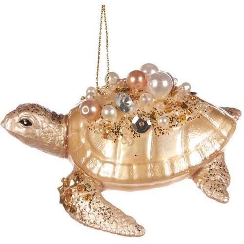 Goodwill Стеклянная елочная игрушка Черепаха Тиара - Залив Голден-Бей 10 см, подвеска YA 92464