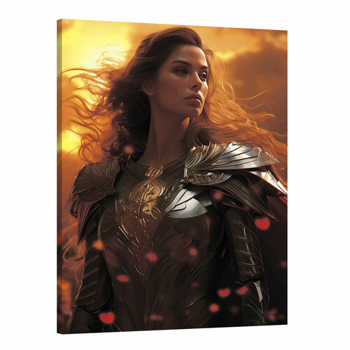 Интерьерная картина 50х70 "Девушка воин"
