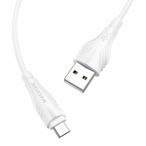 Дата-кабель USB универсальный MicroUSB Borofone BX18 (белый)