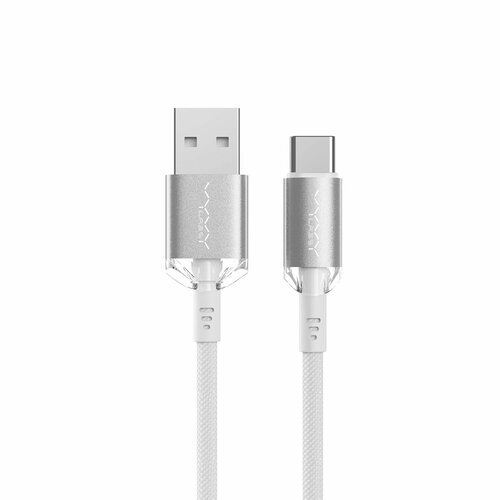 Кабель USB-A Type-C Vyvylabs Crystal Series Fast Charging Data Cable, 3A, 1м, белый
