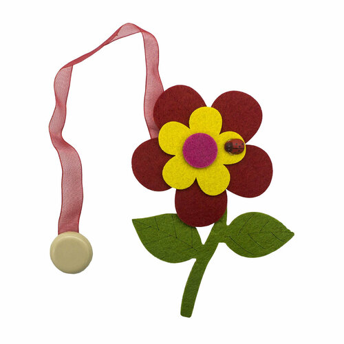 Клипса-магнит из фетра для штор 'цветок' Astra&Craft, 0368-0217, 2 шт (упак), C171/C001
