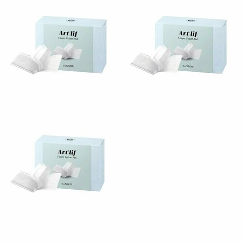 The Saem Педы для лица хлопковые очищающие в наборе Art'Lif 5 Layer Cotton Pad 80 шт в уп, 3 уп