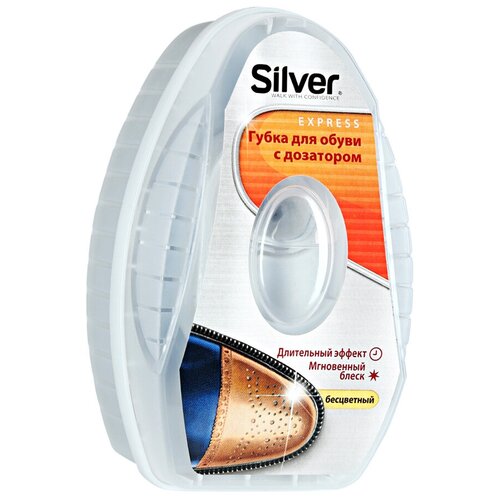 Silver Губка-блеск с дозатором силикона бесцветный, 6 мл