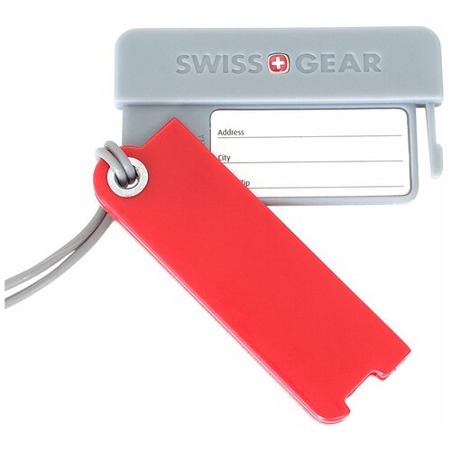 Бирка для багажа SWISSGEAR, 2 шт., красный, серый