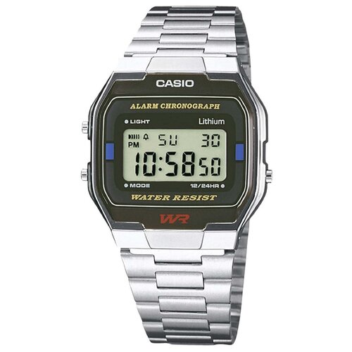 Наручные часы CASIO Vintage A163WA-1, серебряный, черный