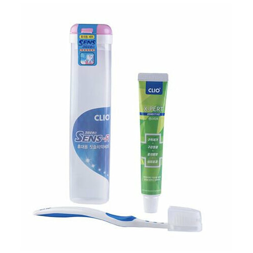 Дорожный набор CJ Lion DHAMA зубная щетка мягкая + зубная паста