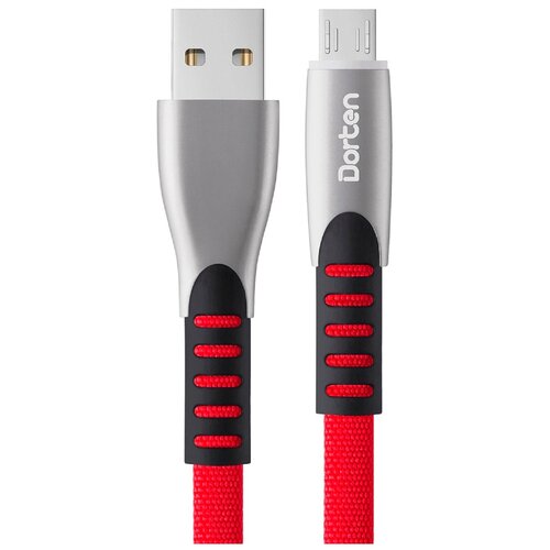 Кабель USB - micro USB Dorten 1м Flat Series красный