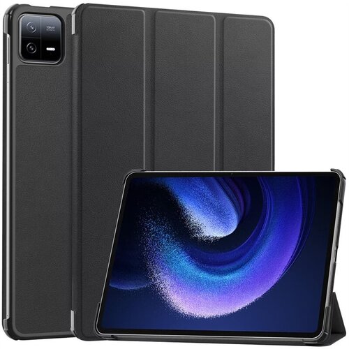 Чехол для планшета Xiaomi Mi Pad 6 / Mi Pad 6 Pro (11 дюймов), с магнитом, прочный пластик (черный)