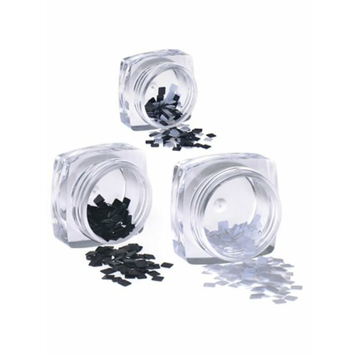 Квадратики пластиковые черные/белые в баночке, IRISK professional, Д069-07, 2000000035048