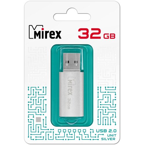 Флешка USB Flash Drive MIREX UNIT SILVER 32GB