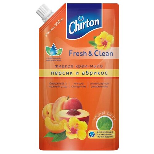 Chirton Крем-мыло жидкое Персик и абрикос, 500 мл, 500 г