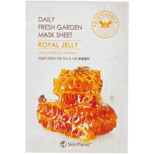 Skin Planet тканевая маска Skin Planet Daily fresh garden mask sheet Royal Jelly с маточным молочком, 25 г, 25 мл